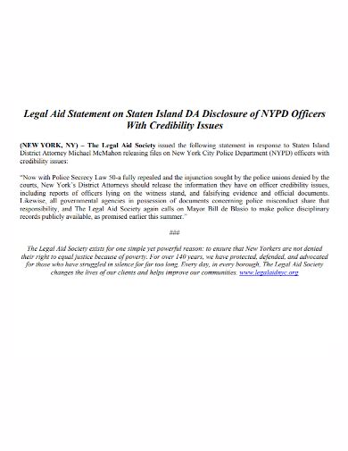 FREE Credibility Statement Samples In PDF DOC