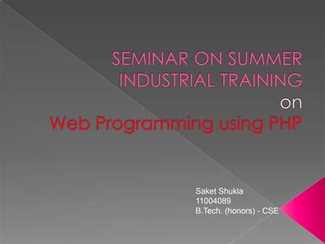 Internship Full Stack Developer Ppt Report Pptx