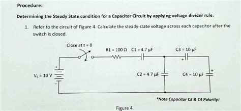 Procedure Determining The Steady State Condition For A Capacitor