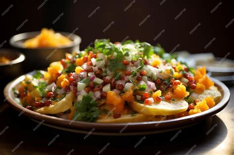 Colorful Delhi Style Aloo Chaat Aloo Chaat Or Alu Chat Is A Popular