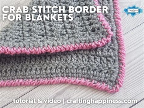 Reverse Single Crochet Crab Stitch Border Tutorial Video Crafting