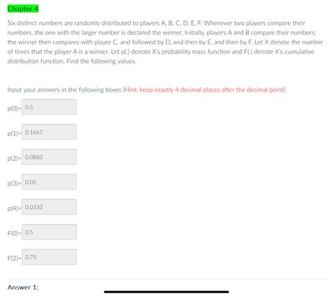 Solved Chapter 4six Distinct Numbers Are Randomly