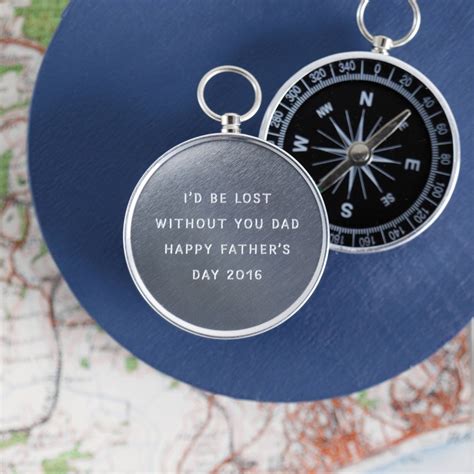 Engraved Compass Etsy