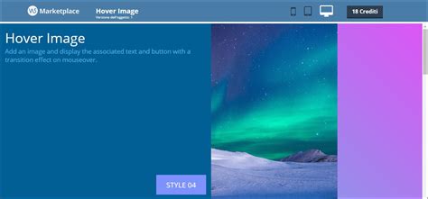 hover image object how to create an animated image with a description and a button website x5