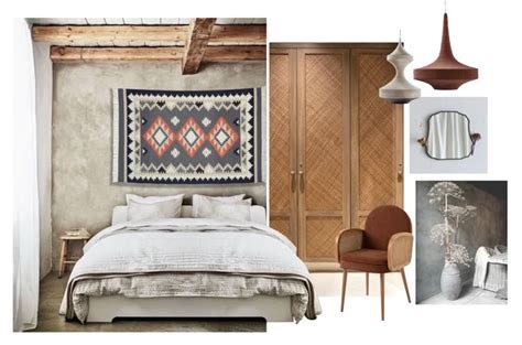 Коллаж комнаты Этническая спальня Стиль гостиной Интерьер