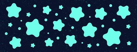 Premium Vector The Cyan Stars In The Night Sky