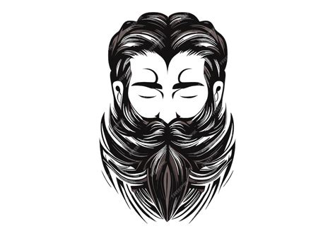 Premium Vector Symbolic Beard Impressions Vector Logos