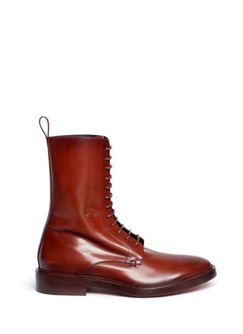Balenciaga Lace Up Leather Derby Combat Boots Modesens Combat Boots