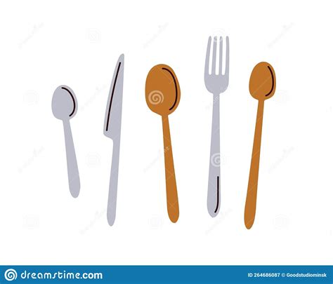 Kitchen Cutlery Set Table Knife Tablespoon Teaspoon Metal Spoon And