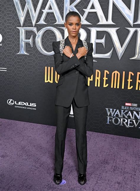 Letitia Wright Pays Tribute To Chadwick Boseman At The Wakanda Forever Premiere