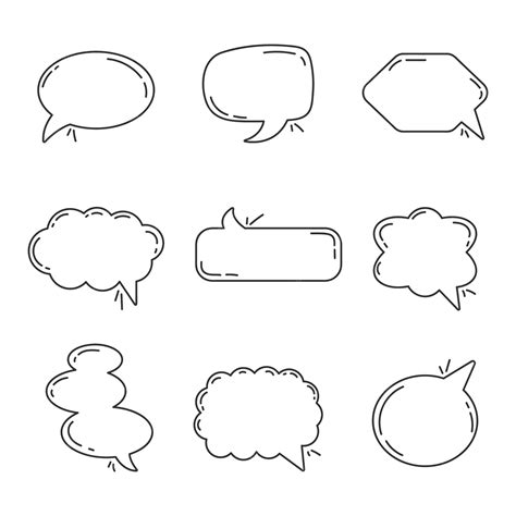 Illustration De Doodle De Bulle De Discours Dessiné à La Main Vecteur