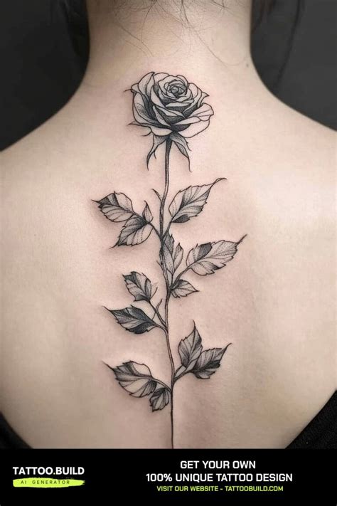 Black Rose Spine Tattoo Tattoo Build