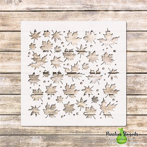 Maple Leaves Stencil Peartree Cutfiles