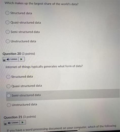 Solved Which Makes Up The Largest Share Of The World S Data
