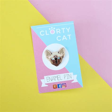 Siamese Cat Hard Enamel Pin Rose Gold Plating Cat Breed Cat Pin