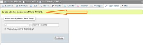 Pathros C Mo Cambiar El Nombre De Una Tabla De Mysql En Phpmyadmin