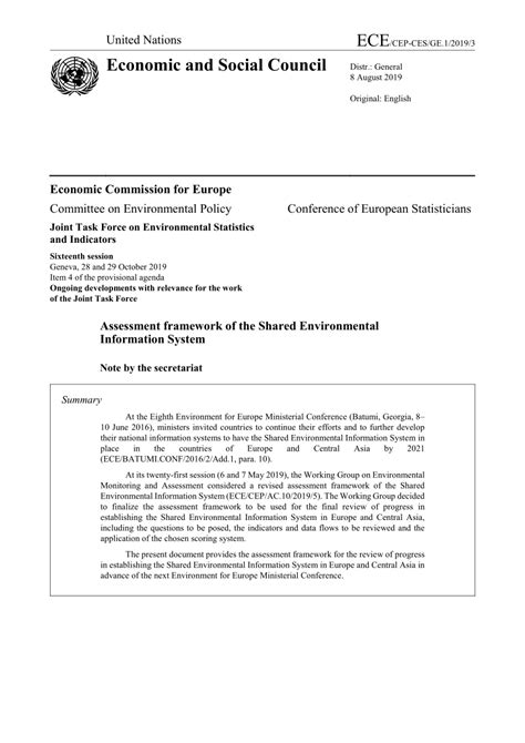 Pdf Assessment Framework Of The Shared Environmental Information System