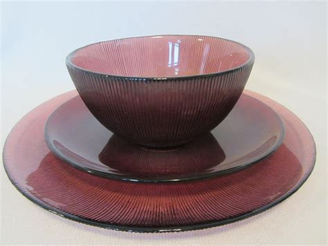 Vintage Amethyst Glass Dinnerware By Theeverlastinggarden On Etsy