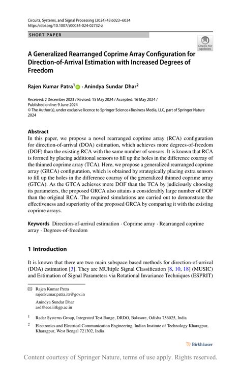 A Generalized Rearranged Coprime Array Configuration For Direction Of