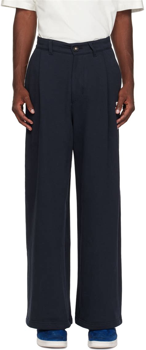 ADER Error Navy Pleated Sweatpants ADER Error