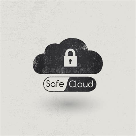 Safe Cloud Computing Concept And A File Folder Stock Illustration Illustration Of Networking