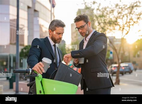Business Man In Suit Outdoor On American City Street Idea Generation