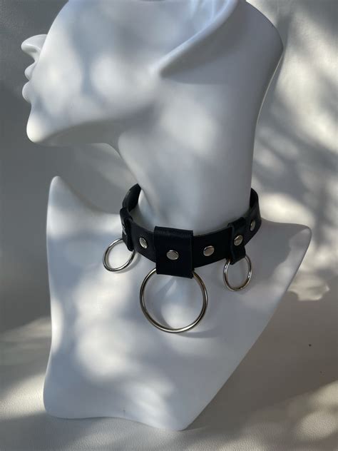Leather Collar Women Choker Leather Necklace Trendy Etsy
