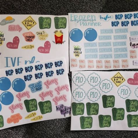 Digital Fet Planner Set Ivf Frozen Transfer Etsy
