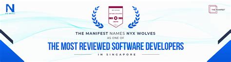 The Manifest Names Nyx Wolves As One Of The Most Reviewed Software Developers In Singapore Nyx