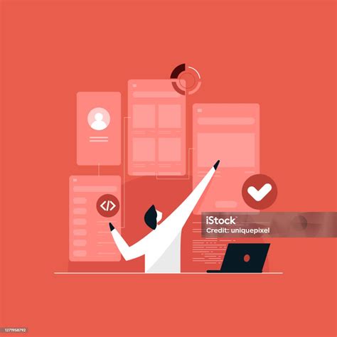 사용자 흐름 테스트 및 Ui Ux 인터페이스 설계 개념 사용자 경험에 대한 스톡 벡터 아트 및 기타 이미지 사용자 경험 건축 디자인 Istock