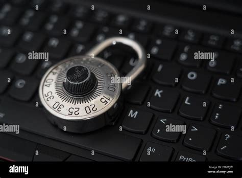 Lock And Keyboard Representing Cyber Security Stock Photo Alamy