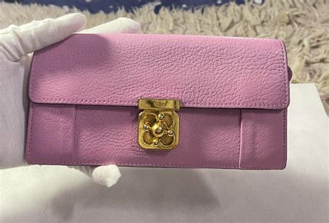 Chloe Fuchsia Leather Long Wallet Luxury Bags And Wallets On Carousell
