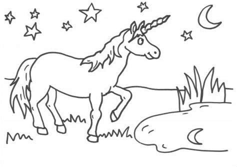 Kostenlose Malvorlage Einh U00f6rner Einhorn Am Teich Zum Ausmalen