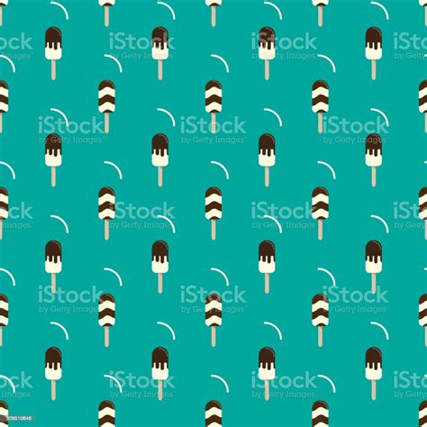 화려한 아이스 아이스크림 원활한 벡터 패턴입니다 맛 있는 다채로운 여름 사막과일 얼음 사탕 디자인 벽지 포장 직물 배경 의류 인쇄 배너 과일에 대한 스톡 벡터 아트 및 기타