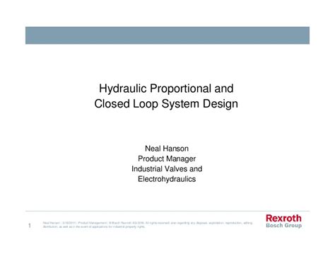 hydraulic proportional closed loop system design pdf pdfcoffee