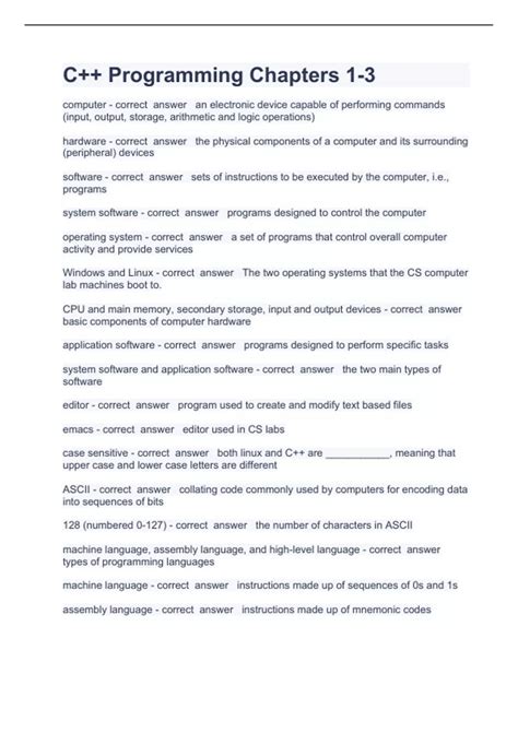 C1 Questions And Answers 100 Correct 2023 C Programming Stuvia Us
