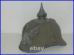 Casque A Pointe Spike Helmet Pickelhaube Ersatz Mod 1915 Feutre 1ère guerre mondiale 14 18
