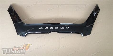 Мухобойка капота Хендай Акцент 3 (дефлектор на капот Hyundai Accent 3 ...