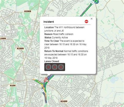 M11 Traffic Serious Crash Closes Road Near Loughton Essex Live