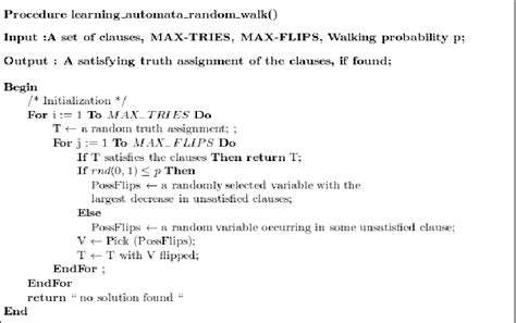 Gsat Random Walk Algorithm Download Scientific Diagram