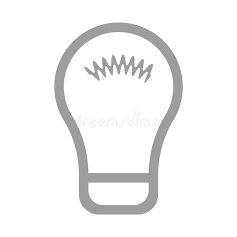 Lekka Lampa Znaka Ikona Pomysłu Symbol żarówki Ikona Ilustracja