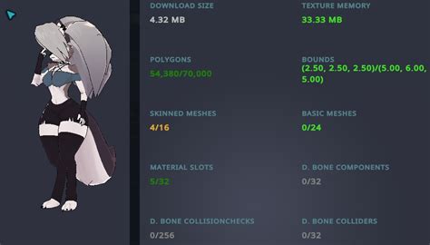 Loona Vrchat Full Body Tracking 3d Model Shadsterwolf Booth