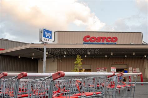Costco Shopping Carts At The Store Entrance Editorial Photo Image Of