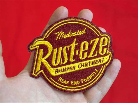 Rust Eze Logo From Disney Pixar Cars Movie Fully Embroidered Etsy