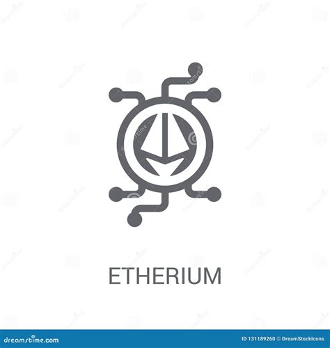 Etherium Icon Trendy Etherium Logo Concept On White Background Editorial Image Illustration