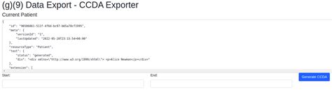 Onc G Generate Ccda Operation In Fhir Issue Openemr