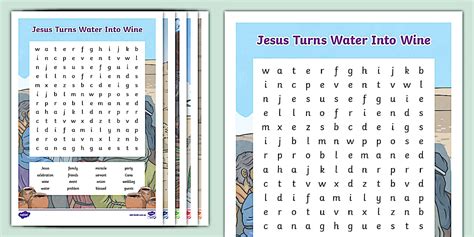 Miracles Of Jesus Word Search Activity Pack Teacher Made