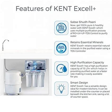 Under The Counter Kent Excell Plus Ro Uf Tds Control Ro Uv At