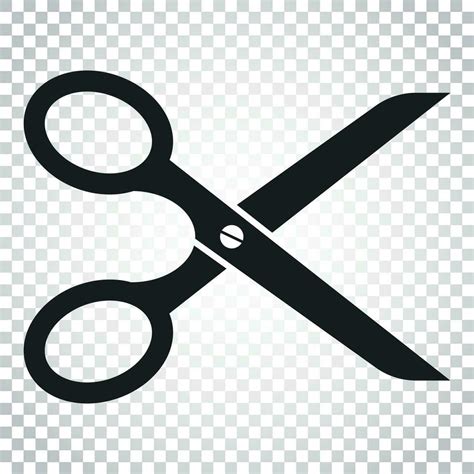 Scissors Flat Icon Scissor Vector Illustration Simple Business Concept Pictogram On Isolated