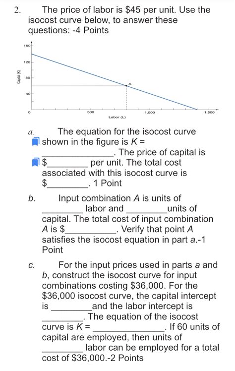 Solved By An Expert The Price Of Labor Is 45 ﻿per Unit Use The